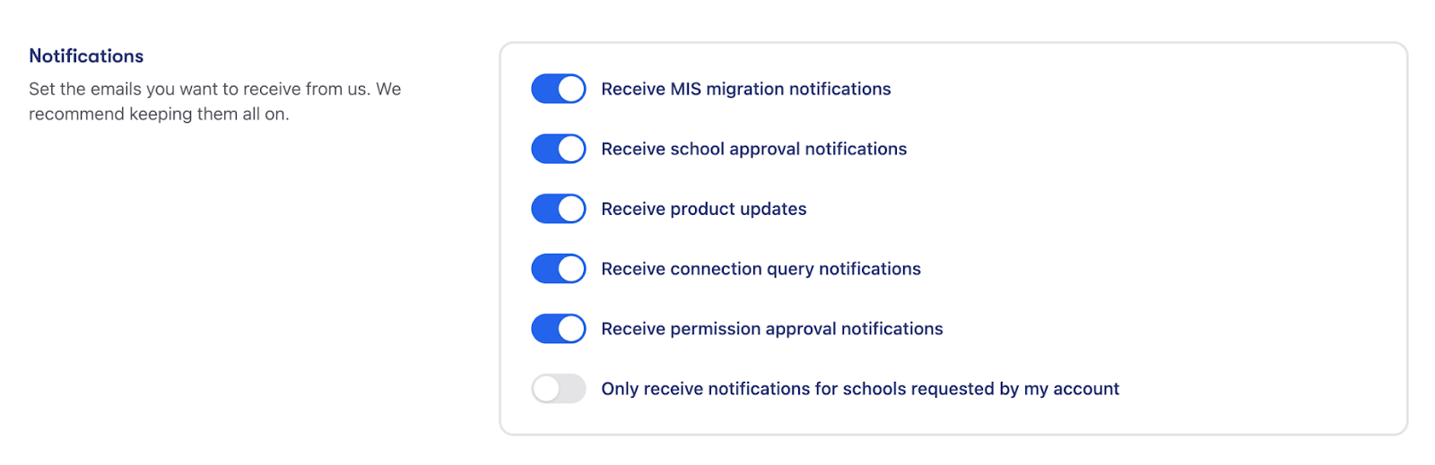 Updating your notification settings – Wonde