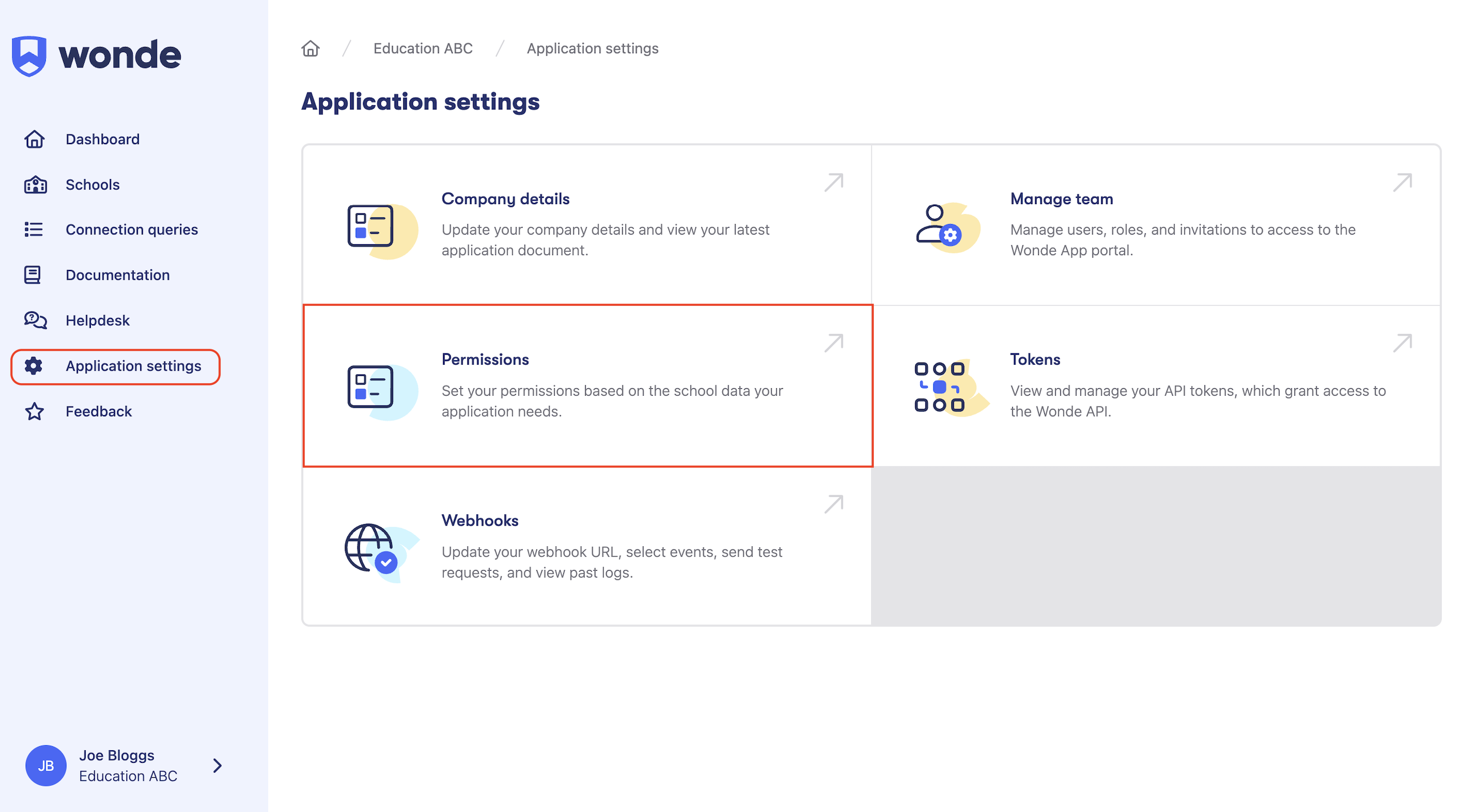 Updating permissions – Wonde